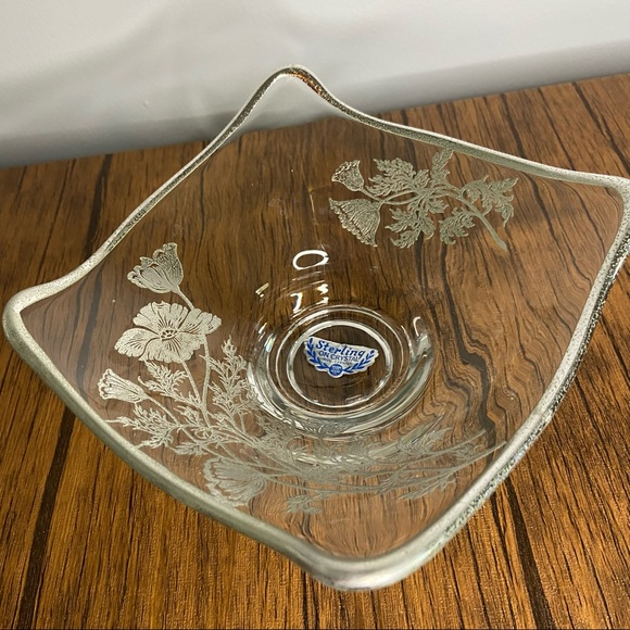 Accents | Vintage New Martinsville Glass Square Candy Dish Clear With ...
